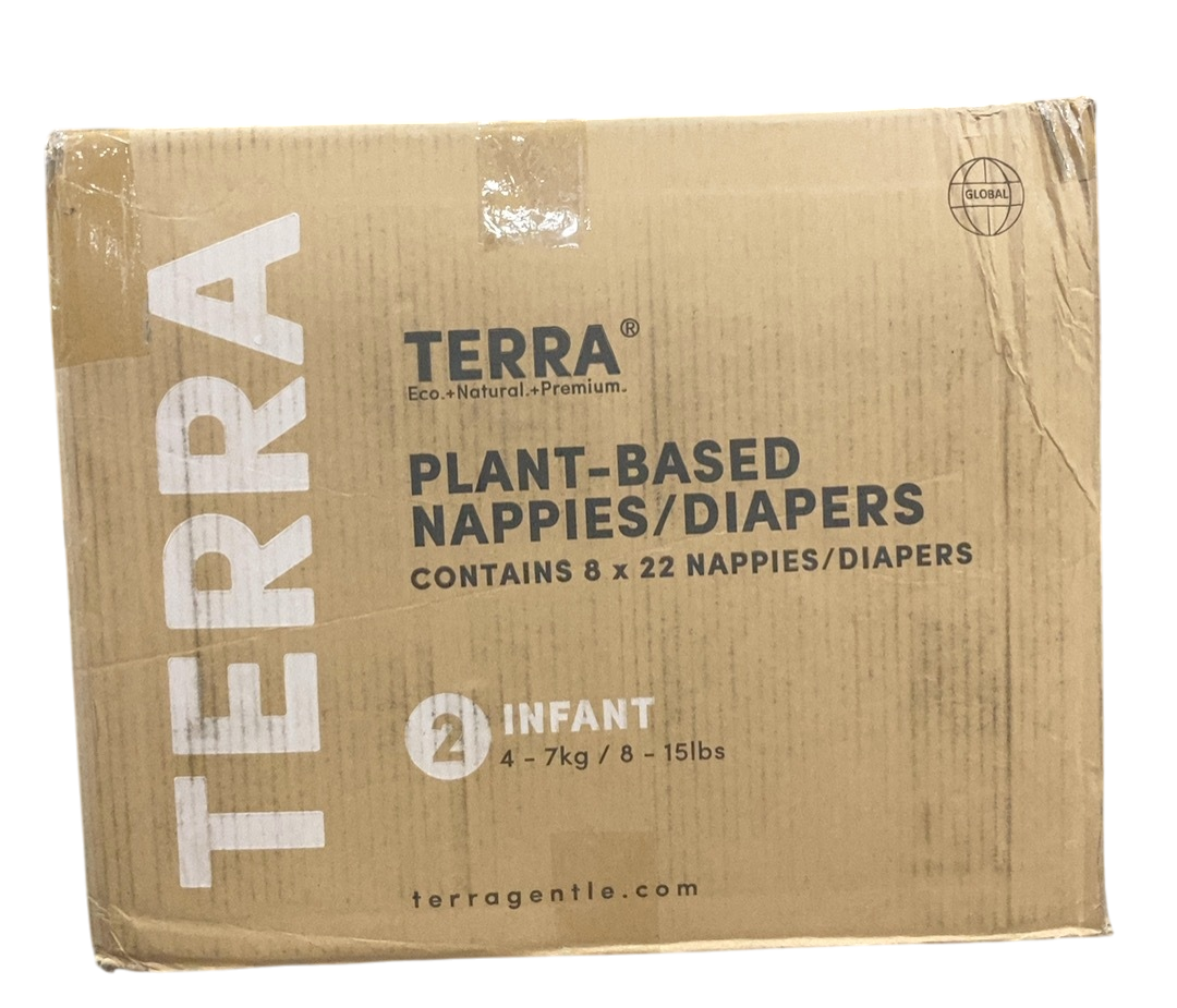 Terra Plant Based Nappies/Diapers, 2 Infant, 8 Pack (176 Count ...