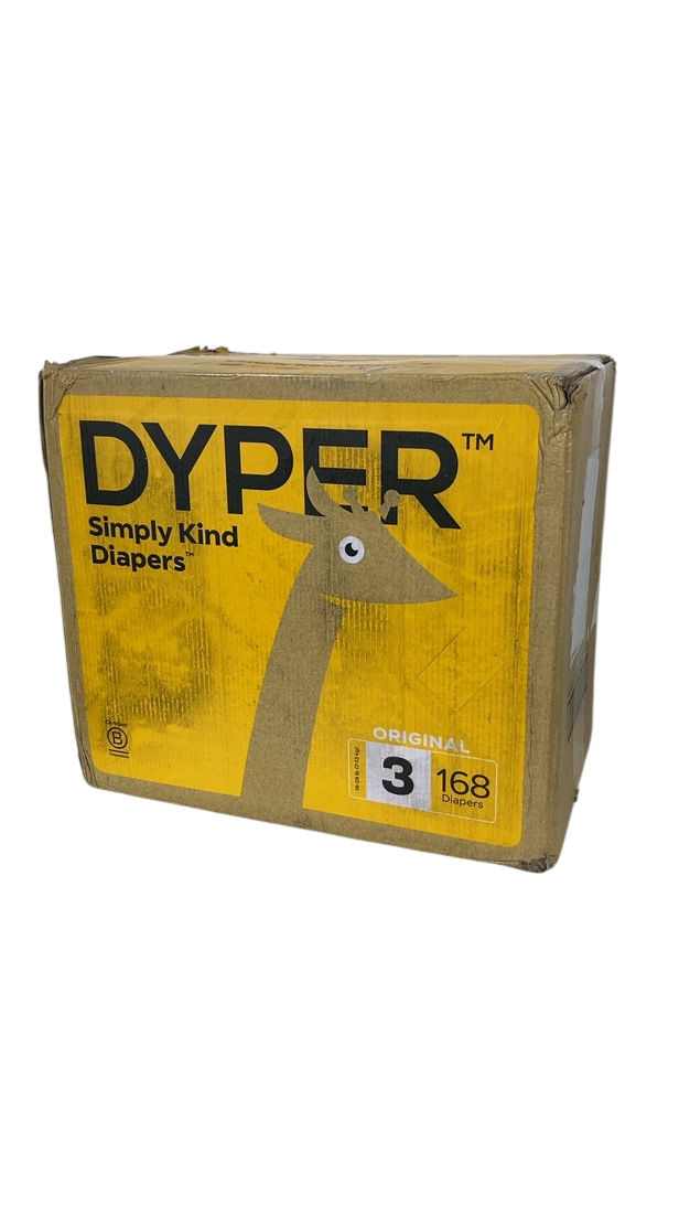DYPER Bamboo Diaper Box, 3, 16-28 lbs, 168 count — GoodBuy Gear