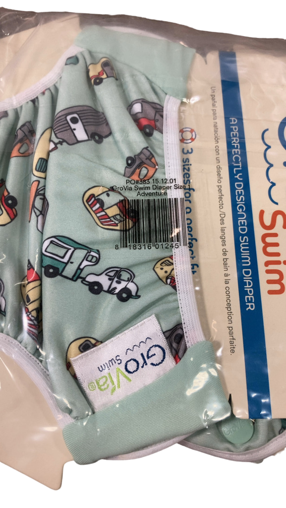 GroVia Swim Diaper, Adventure, 2 Pack, Size 1 (10-19lbs)