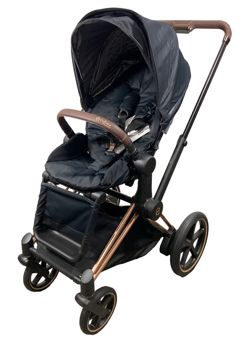 Cybex E-PRIAM Electric Stroller, 2019, Deep Black, Rosegold, Without B ...
