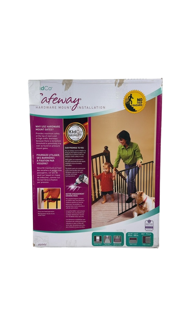 KidCo Safeway Gate, Black, Hardware Mount — GoodBuy Gear