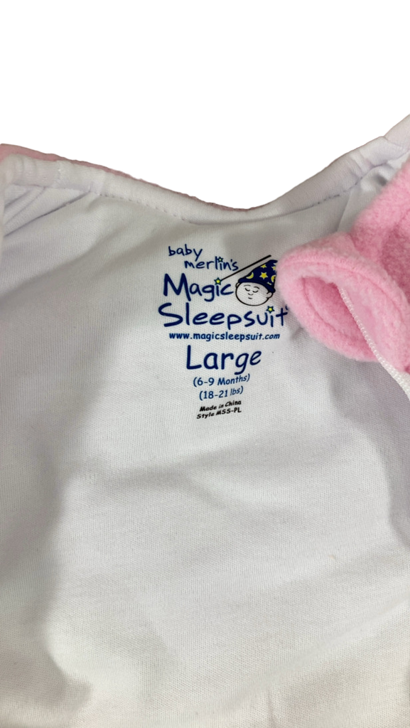 Baby Merlin's Magic Sleepsuit, Fleece, Large 6-9 Months, Pink