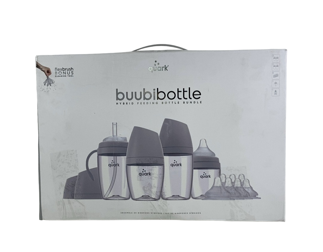 Quark BuubiBottle Hybrid Baby Bottle Set, Grey — GoodBuy Gear