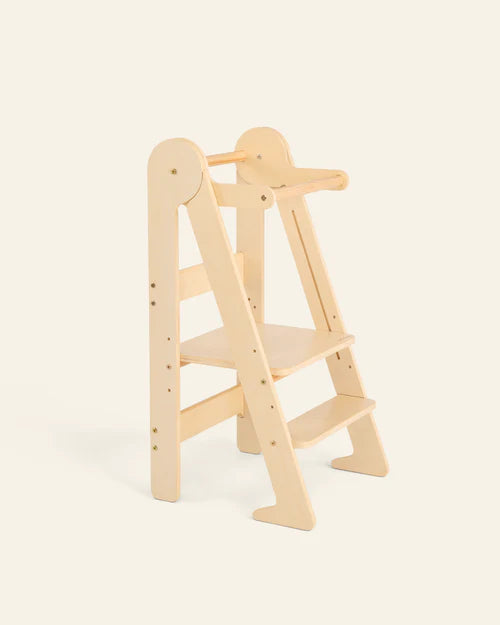 Piccalio Foldable Toddler Tower, Natural