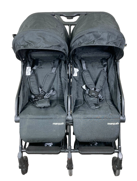 Mompush Lithe Double Stroller, 2022, Black