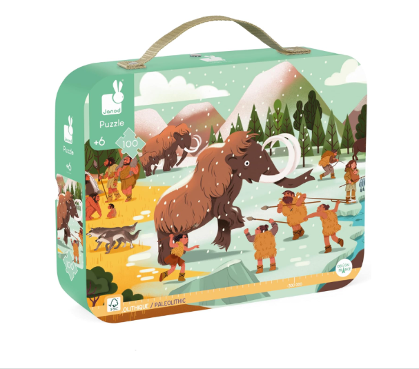 Janod 100 Piece Children’s Jigsaw Puzzle, Prehistoric Panorama ...