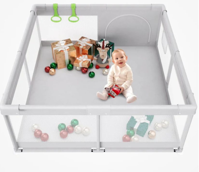 Fodoss Playpen, 47x47, Light Gray — GoodBuy Gear