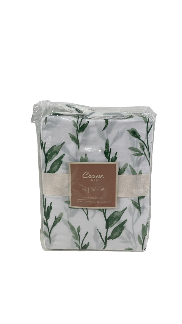 Crane Baby Crib Fitted Sheet, Parker, Leaf — GoodBuy Gear