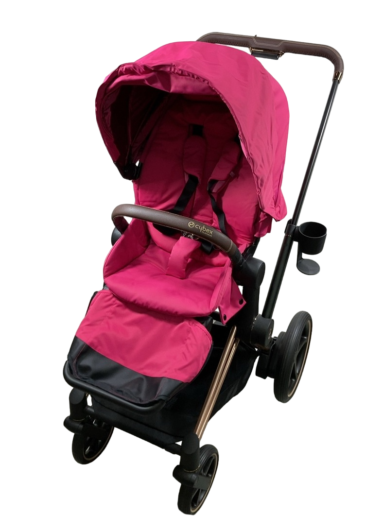 Cybex E-PRIAM Electric Stroller, 2019, Fancy Pink, Rose Gold, without ...