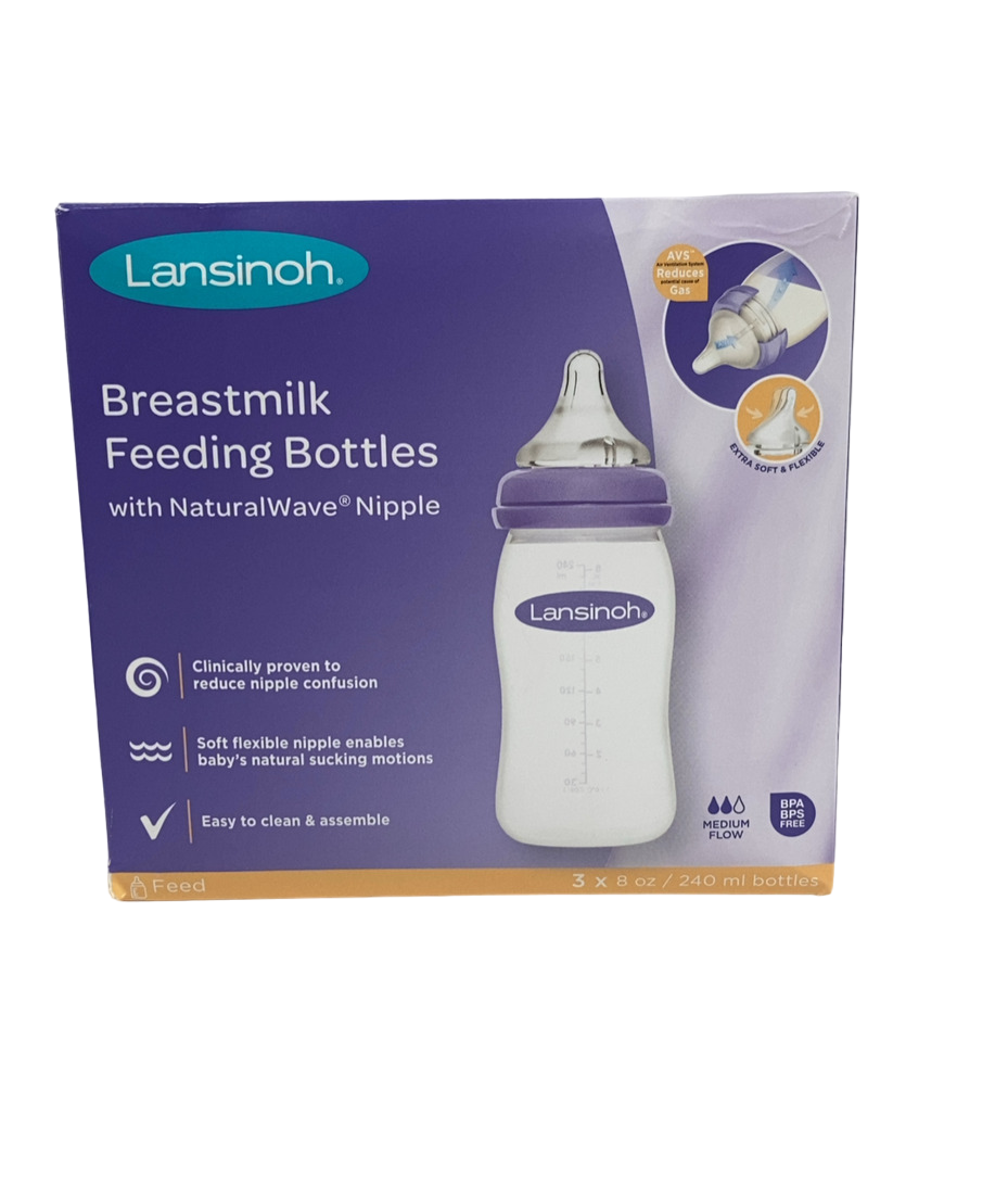 Lansinoh Baby Bottles, 8oz, 3 Count — GoodBuy Gear