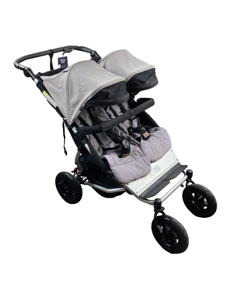 Mountain Buggy Duet Double Stroller, 2018, Silver — GoodBuy Gear