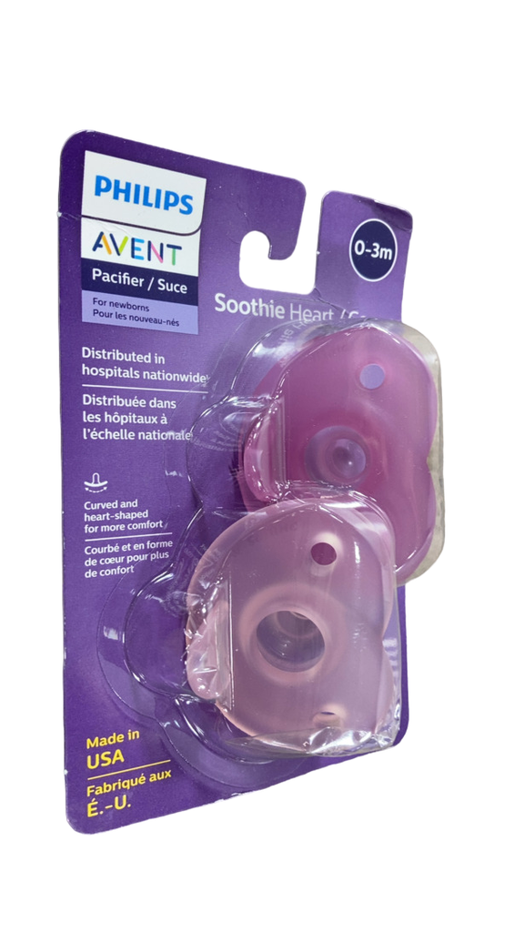 Philips Avent Soothie Pacifiers, 0-3 Months, Pink/Purple, 2 Pack