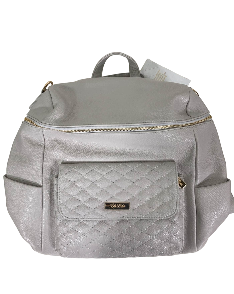 Luli Bebe Monaco Diaper Bag Petite, Stone Grey