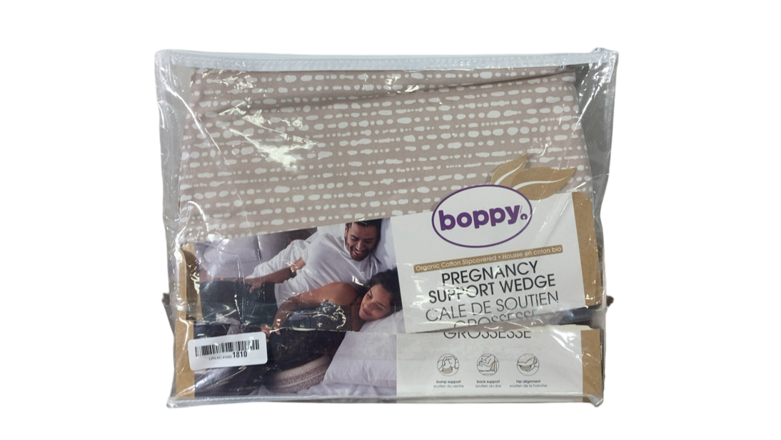 Boppy Pregnancy Wedge Pillow, Organic Cotton Biscotti Liquid Stripe ...