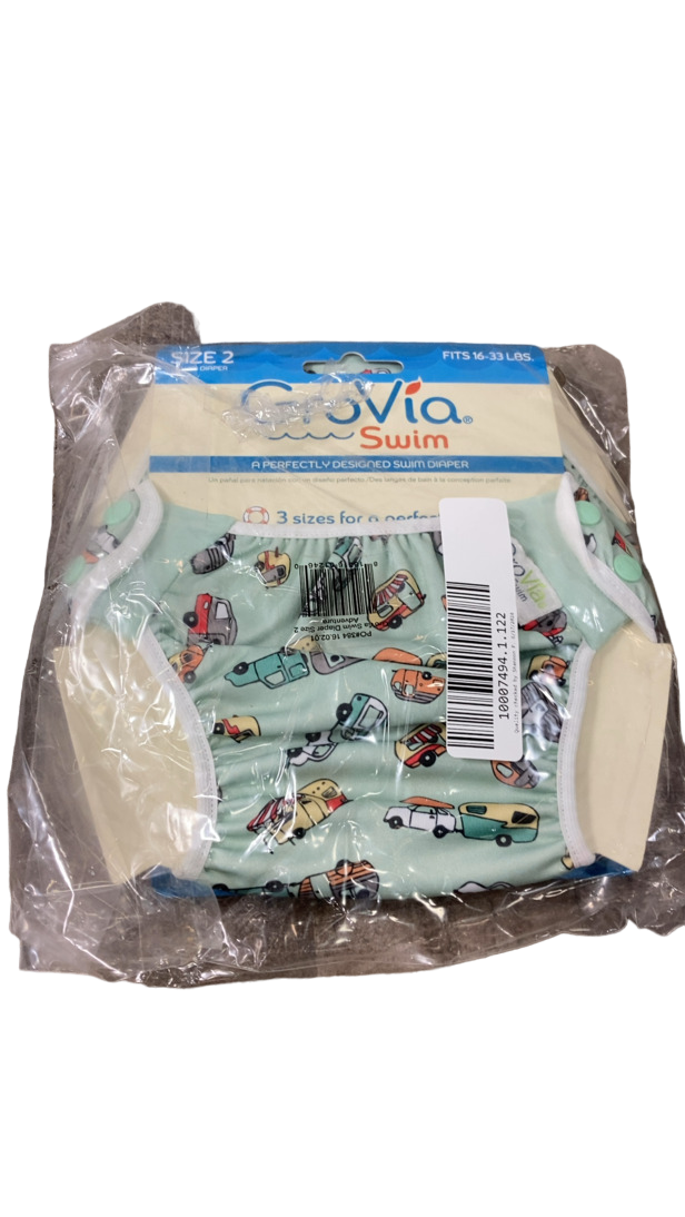 GroVia Swim Diaper, Adventure, 2 Pack, Size 2 (16-33lbs)
