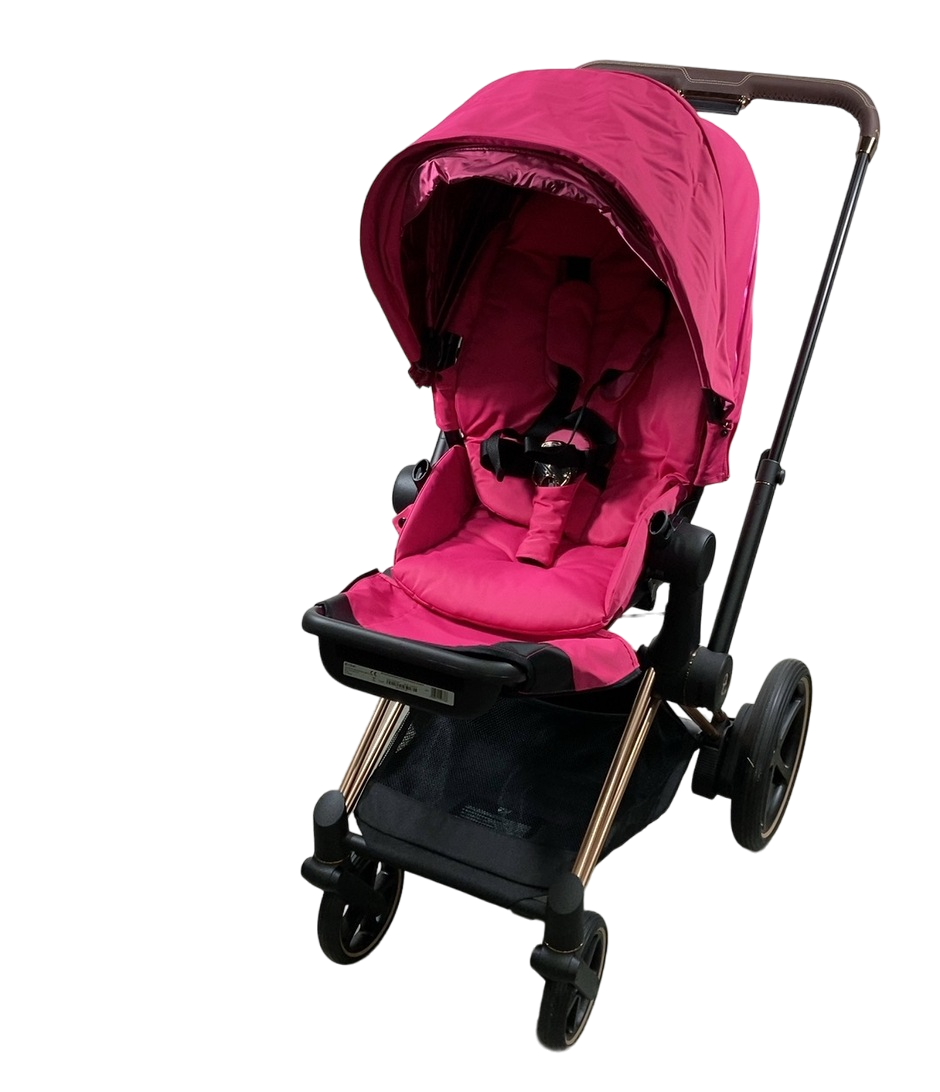 Cybex E-PRIAM Electric Stroller, 2019, Fancy Pink, Rose Gold, without ...