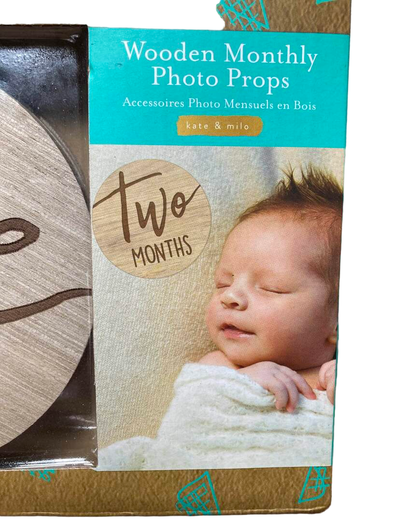 Kate & Milo Wooden Monthly Milestone Markers