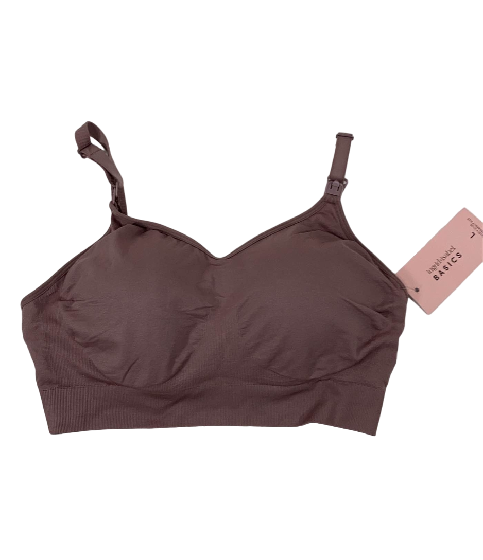 Ingrid & Isabel Drop Cup Nursing Bra, Large, Mauve — GoodBuy Gear