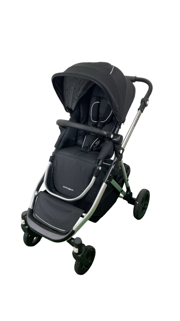 Mockingbird Single to Double 2.0 Stroller, 2024, Black, Silver With Bl