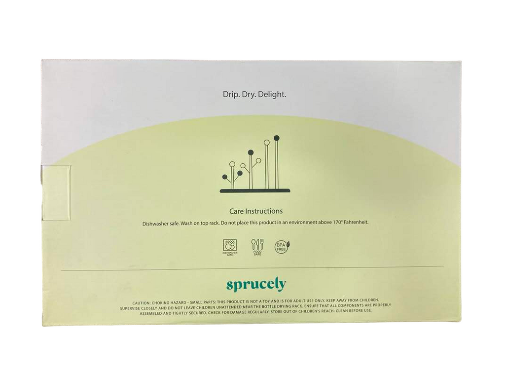 Sprucely Bottle Drying Rack, Grey