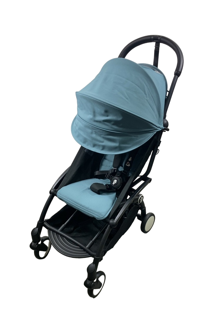 Babyzen YOYO2 Complete Stroller, Black with Aqua, 2024 — GoodBuy Gear
