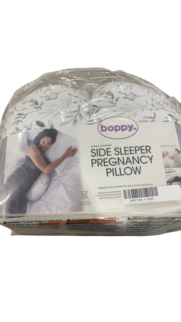 Boppy Side Sleeper Pregnancy Pillow, Gray Falling Leaves — GoodBuy Gear