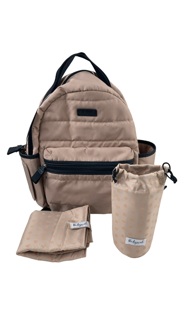 Babymel Lola Eco Quilt Changing Backpack, Fawn — GoodBuy Gear