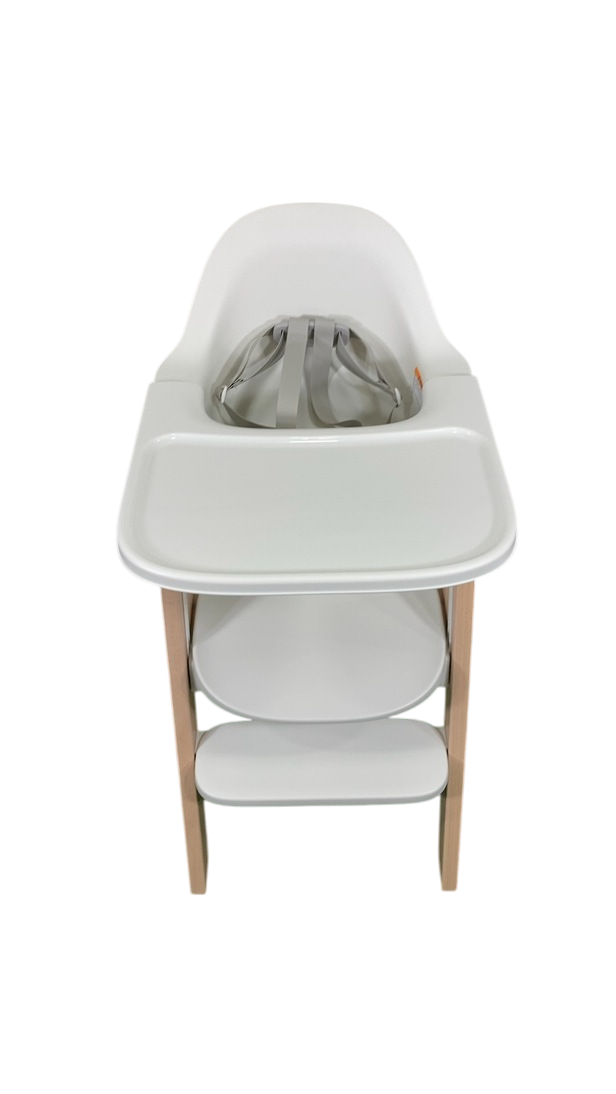Mockingbird High Chair, Natural Beech, White — GoodBuy Gear