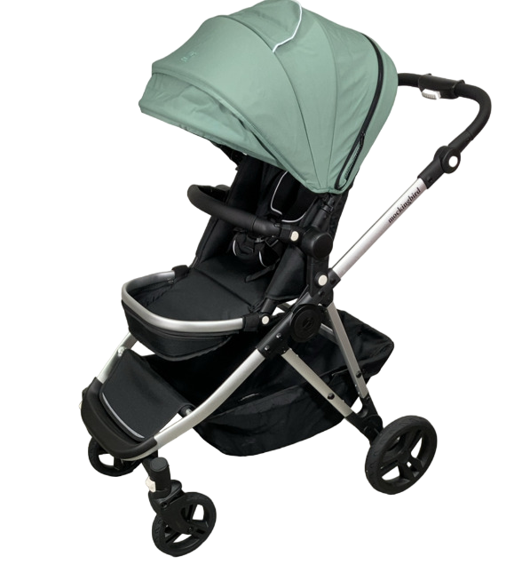 Mockingbird Single to Double 2.0 Stroller, Sage, Watercolor Drops, Sil ...