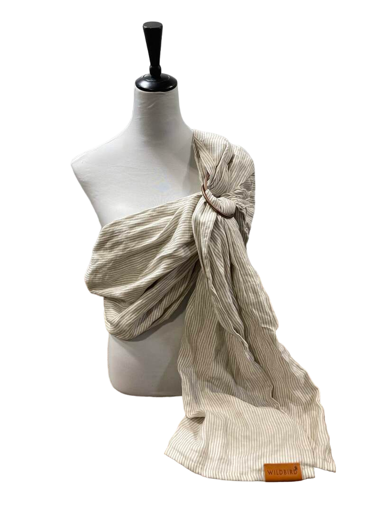 Wildbird Ring Sling, Standard 74", Linen, Bronze, Swan