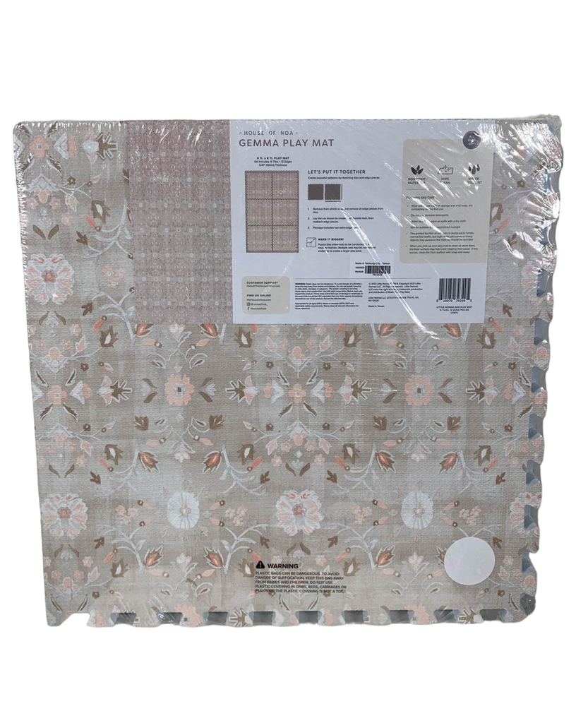 House Of Noa Little Nomad Play Mat, Gemma-Linen, 4x6'