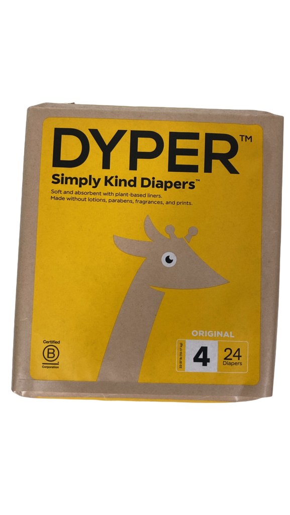 DYPER Bamboo Diapers, Size 4, 24 Count