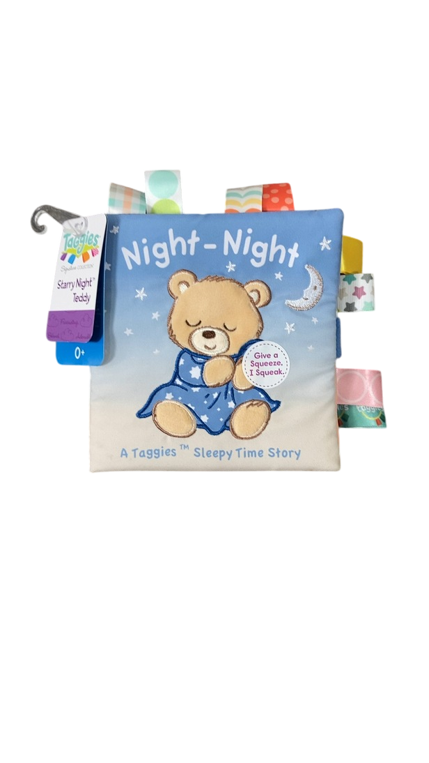 Taggies Touch & Feel Soft Cloth Book, Starry Night Teddy — GoodBuy Gear