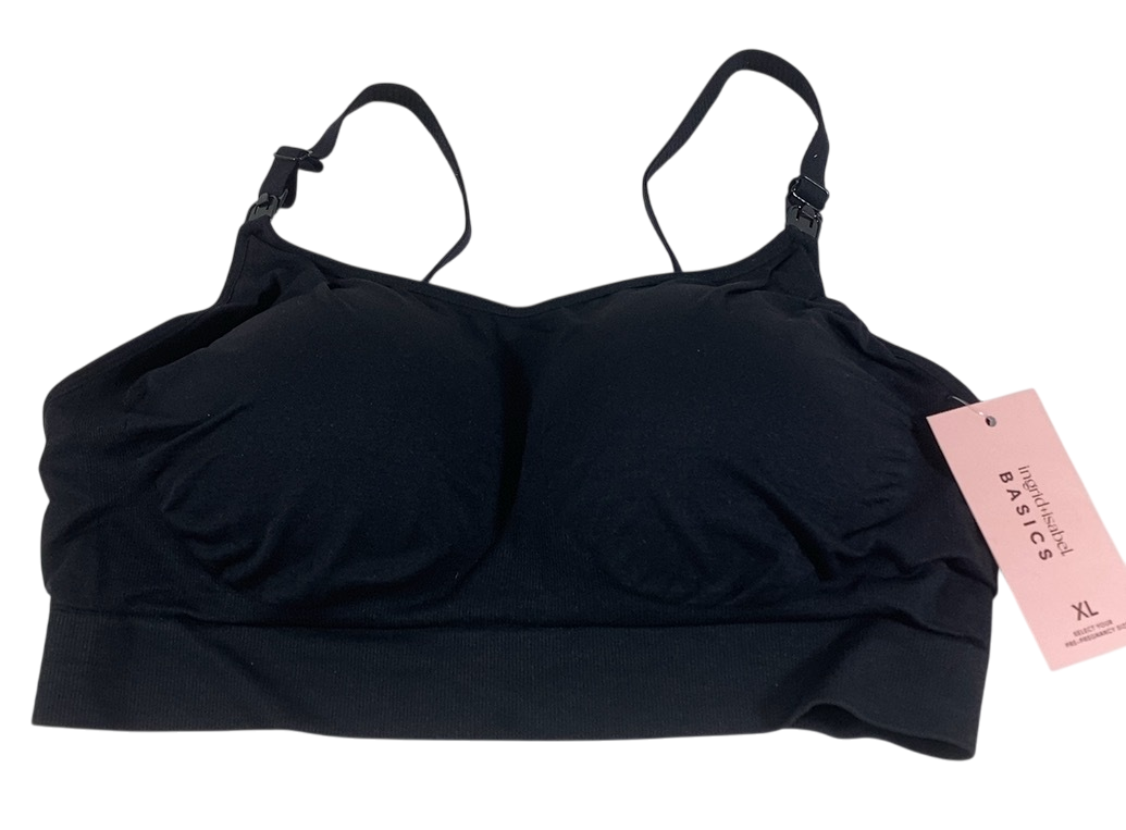 Ingrid & Isabel Drop Cup Nursing Bra, Black, X-Large — GoodBuy Gear