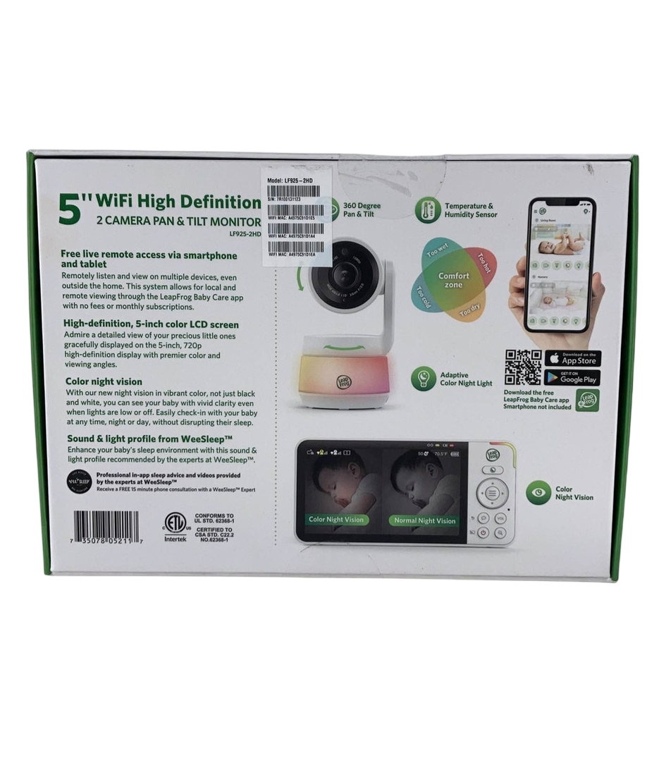Leap Frog LF925-2HD 1080p 2 Camera Video Baby Monitor — GoodBuy Gear