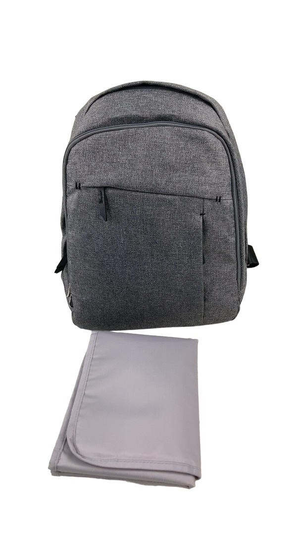 UPPAbaby Changing Backpack, Greyson (Charcoal Melange/Saddle Leather) — GoodBuy Gear