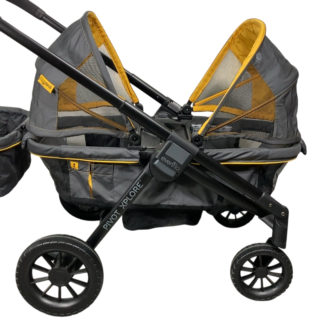 Evenflo Pivot Xplore All-Terrain Double Stroller Wagon, 2024, Adventur ...