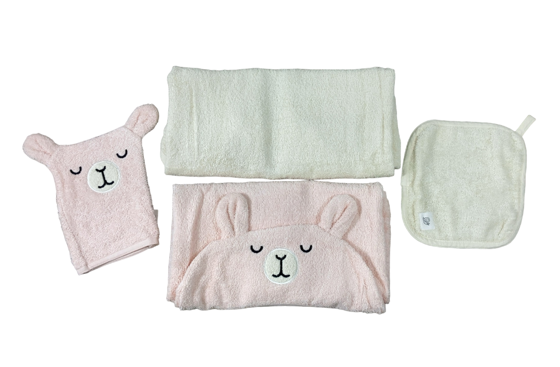 Tiny Kind Cozy Critter Bath Time Set 4 Piece, Cloud Pink Bunny — GoodBuy Gear