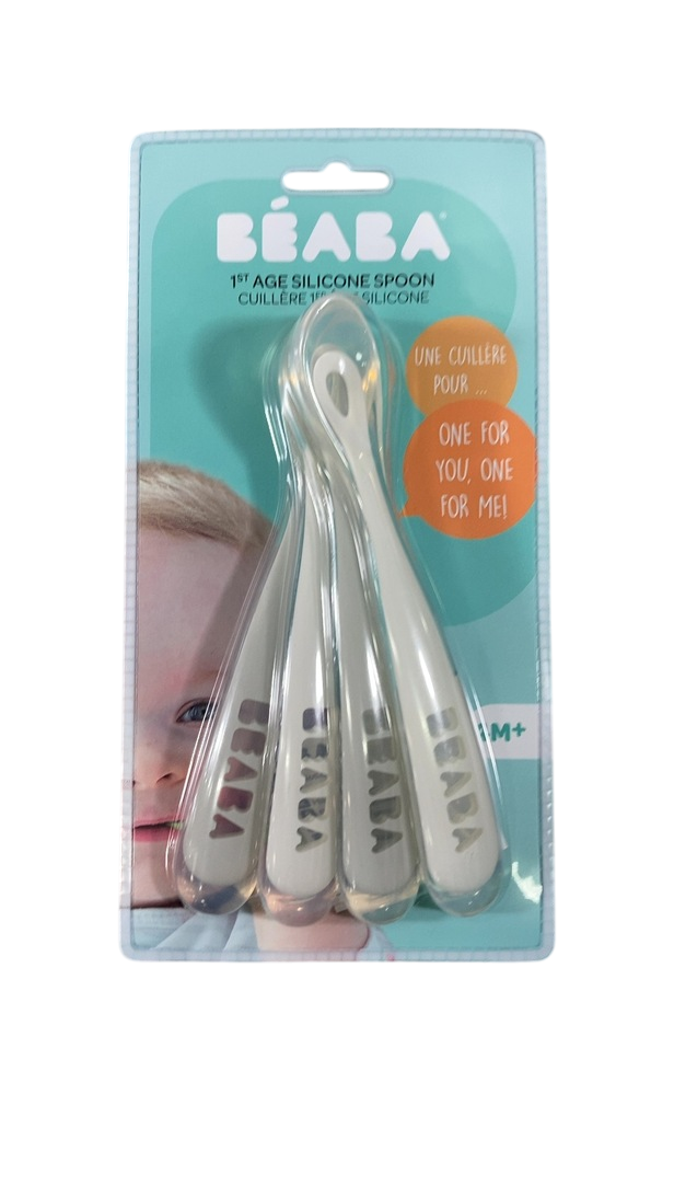 Beaba First Stage Silicone Spoons, Cloud — GoodBuy Gear