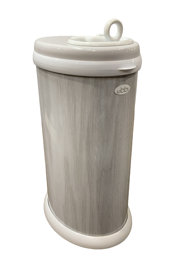 Ubbi Diaper Pail, Gray Woodgrain — GoodBuy Gear
