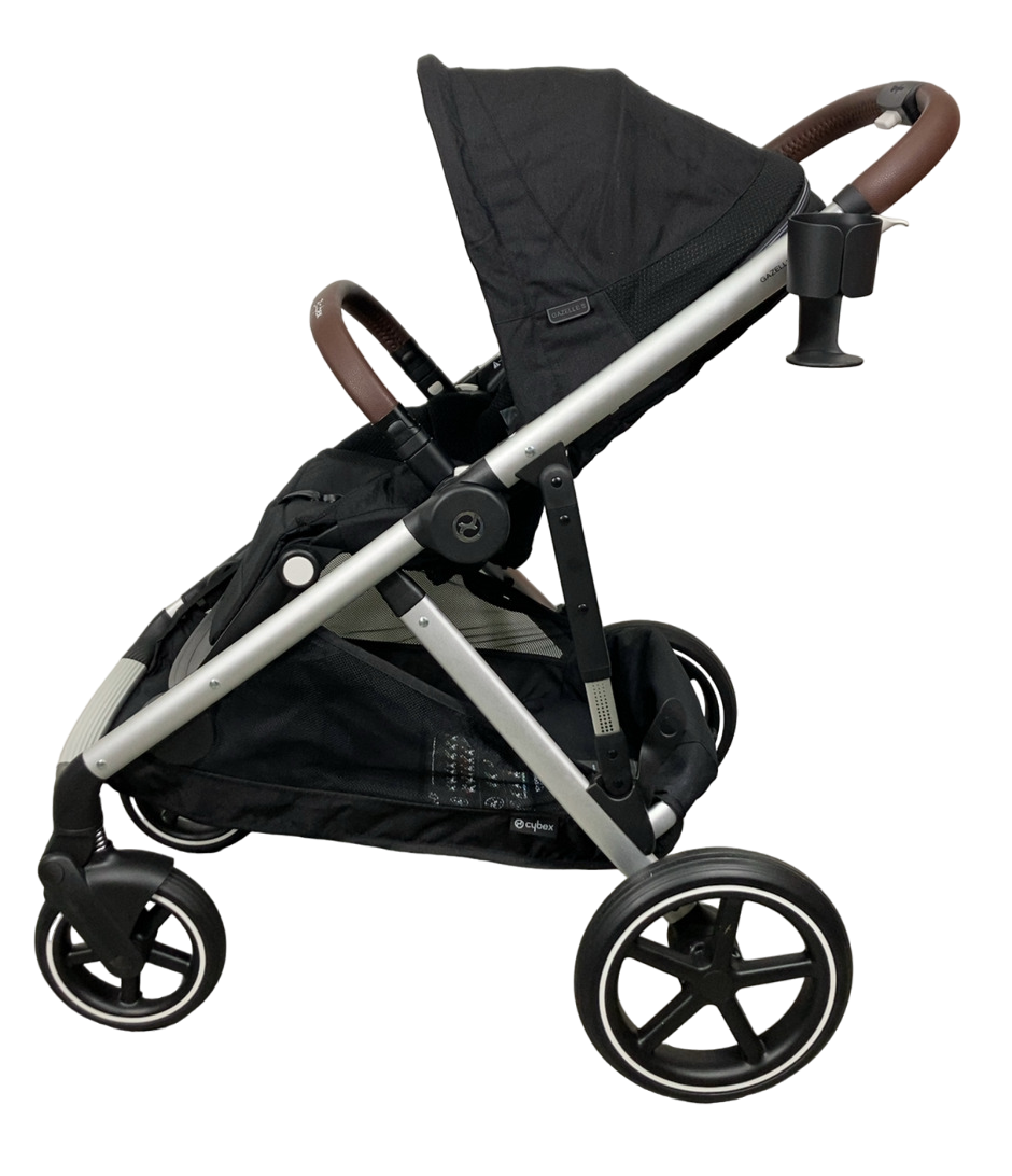 Cybex Gazelle S Modular Stroller, 2024, Moon Black, Silver Frame ...