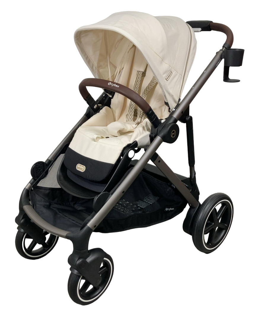 Cybex e-Gazelle S Stroller, 2024, Seashell Beige, Taupe — GoodBuy Gear