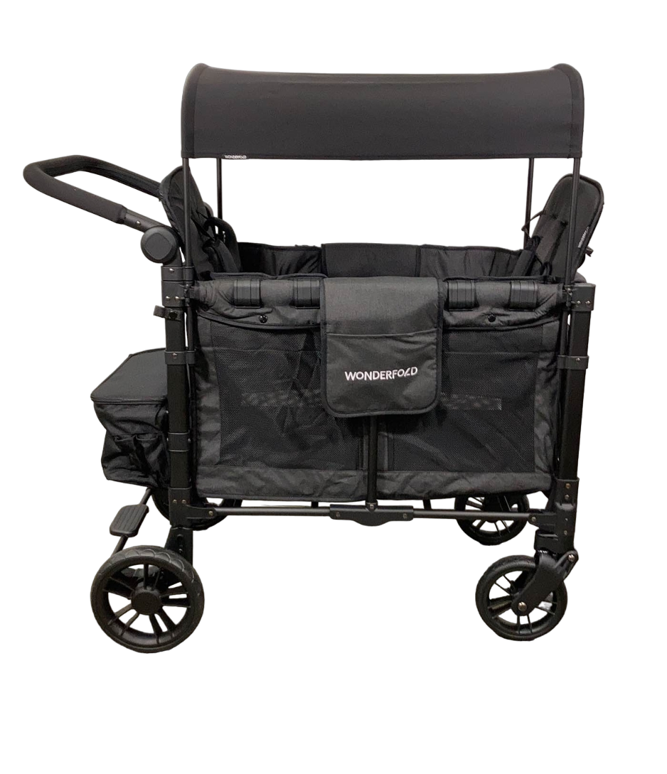 Wonderfold W2 Elite Multifunctional Stroller Wagon, 2023, Volcanic Bla ...