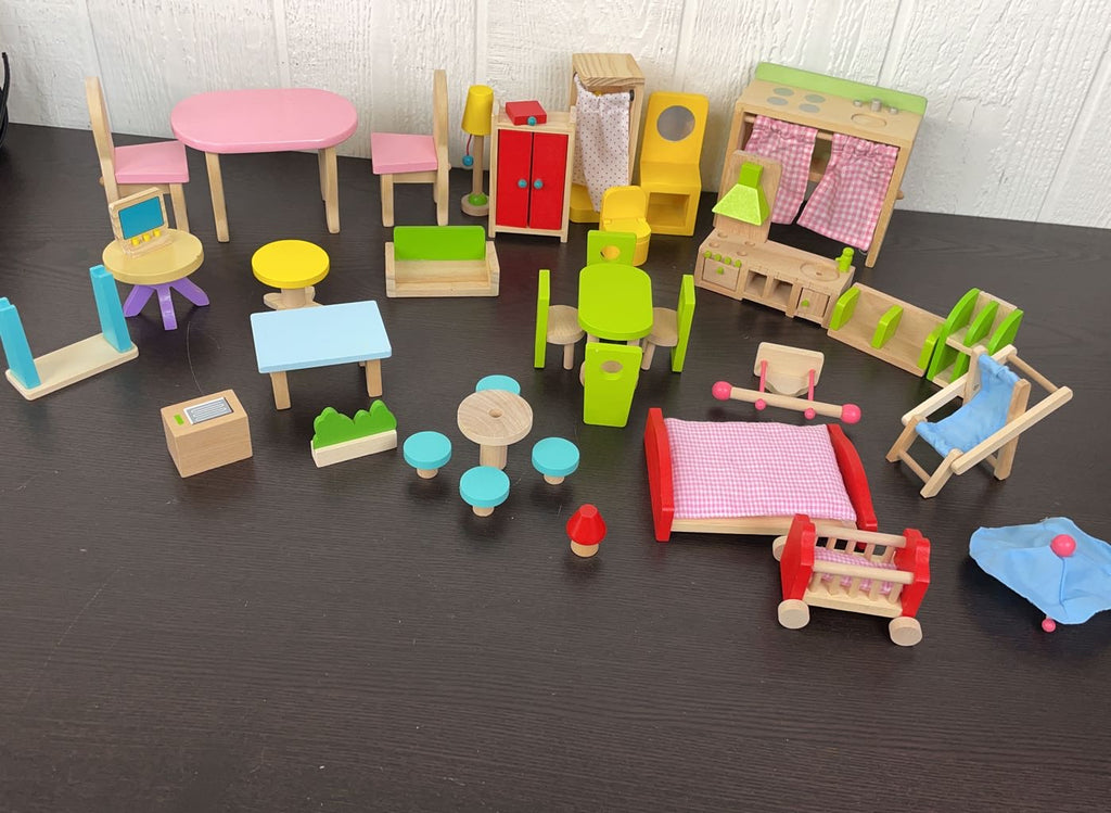 BUNDLE Wooden Doll House Accessories