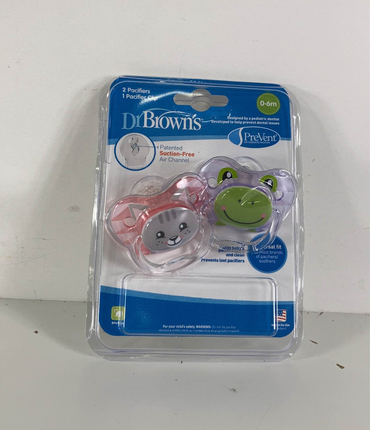 Dr. Brown's PreVent Classic Pacifier 2-Pack, 0-6 Months — GoodBuy Gear