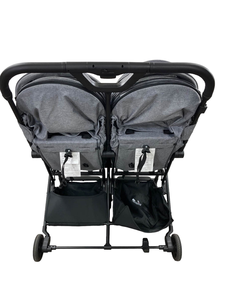 Mompush Lithe Double Stroller, 2022, Grey
