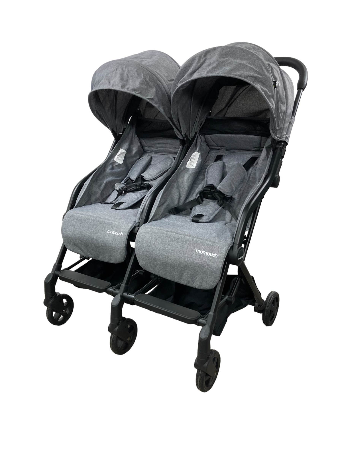 Mompush Lithe Double Stroller, 2021, Grey — GoodBuy Gear