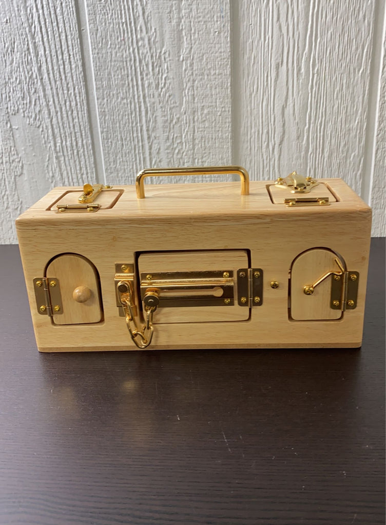 Wooden Montessori Lock Box