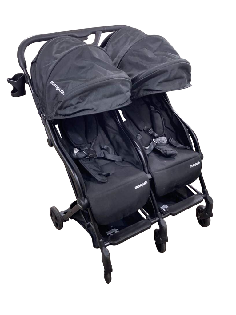 Mompush Lithe Double Stroller, Black, 2022