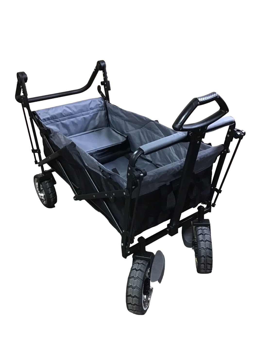 Wonderfold S4 Push & Pull Premium Utility Folding Wagon with Canopy, B ...